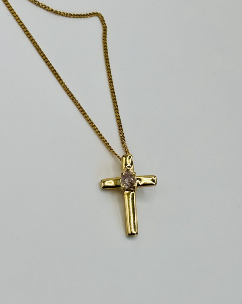 Pink Diamond Cross | Annagem Jewelry